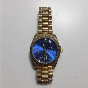 Francesca's Collections | Accessories | Gold Blue Watch | Poshmark